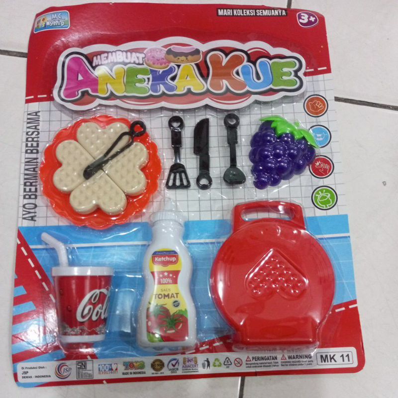 Jual Mainan alat membuat kue waffle set MK 11 | Shopee Indonesia