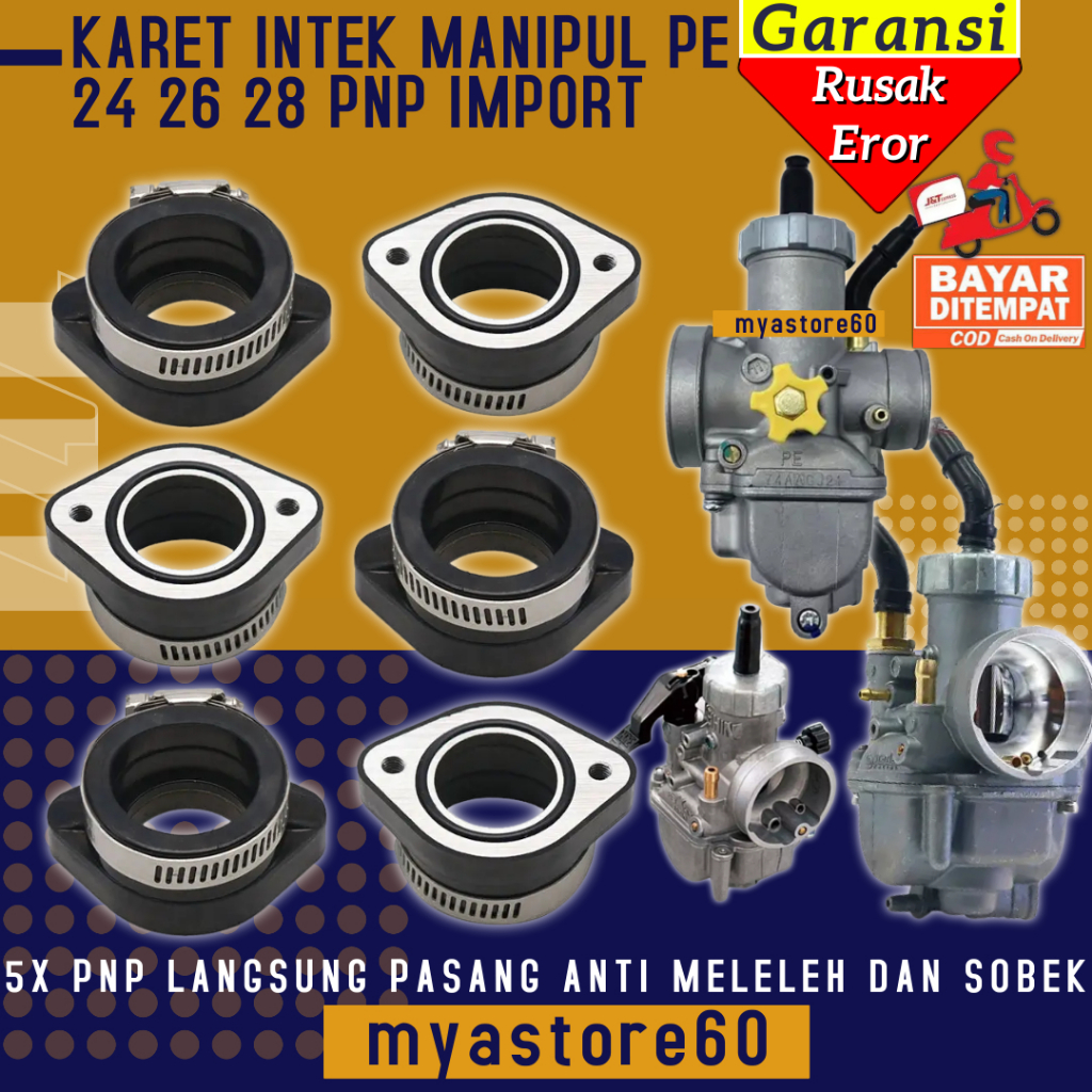 Jual Karet Intek Intake Manipul Manipol Adapter Karburator Motor Bahan Karet Untuk Sambungan ...