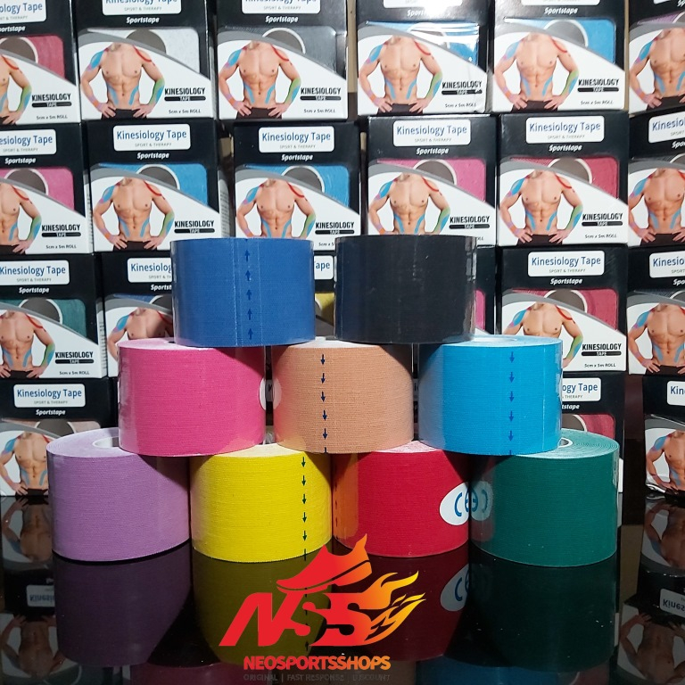 Jual Kinesio Tape / Taping Kinesio / Kinesiology Tapping 5cm x 5m Plester Otot | Shopee Indonesia