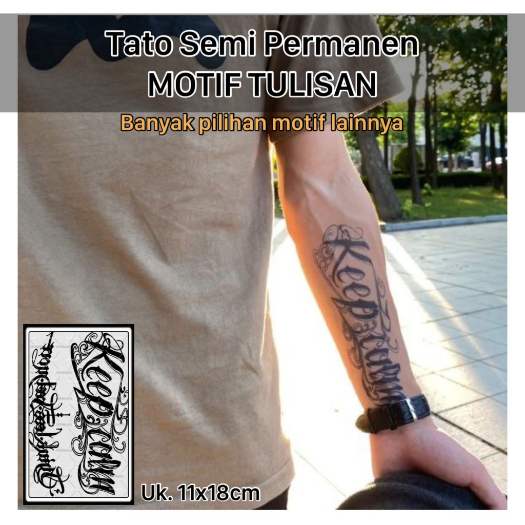 Jual Tatowaniastudio - Tato temporer variasi seri Huruf Tulisan - Tato ...