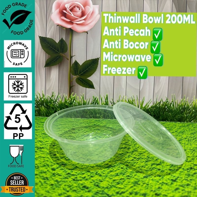 Jual Tinwall microwave 200 ml/ thinwall 200 ml/ mangkok microwave 200 ...