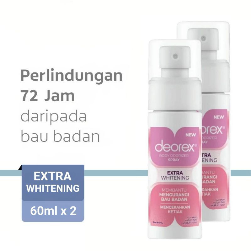 Jual COMBO HEMAT 2 Deorex Body Odorizer Spray Deodorant Extra Whitening ...