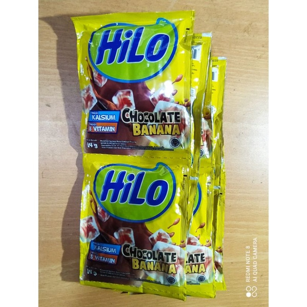 Jual Hi Lo Rasa BANANA Chocolate 1 renceng isi 10 sachet | Susu Hilo ...