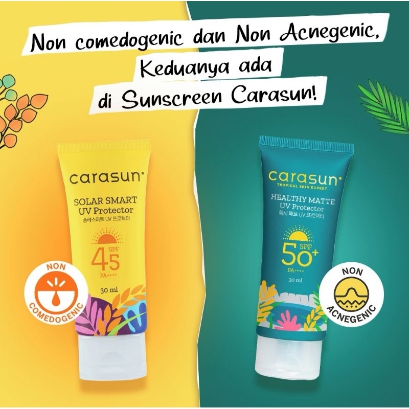 Jual [Bpom] CARASUN Solar Smart | Healthy Matte UV Protector Spf 45 PA ...