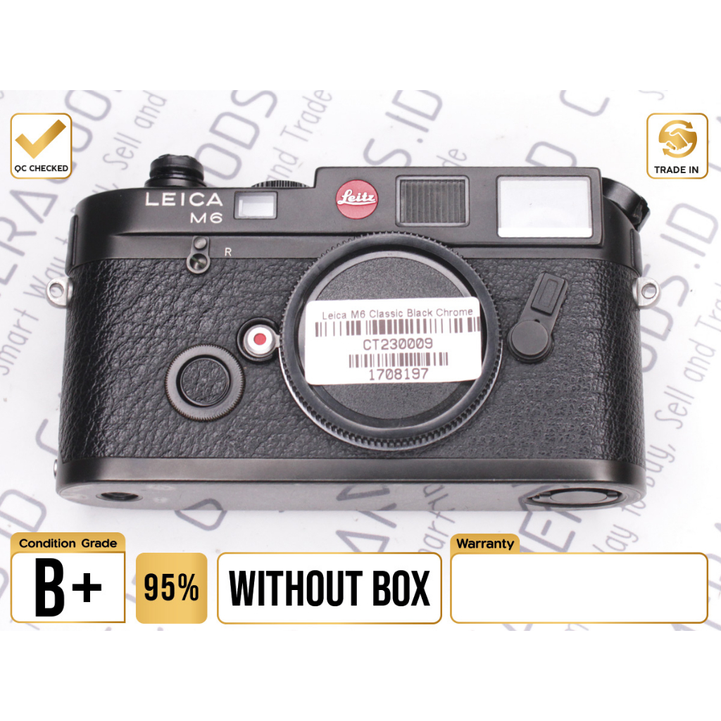Jual Leica M6 Classic Black Chrome Full Frame Analog - Grade B+ ...