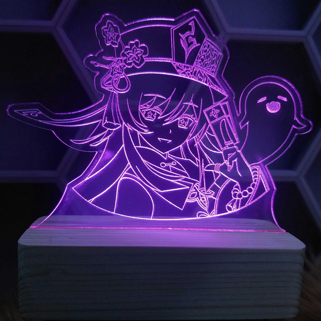 Jual Acrylic led GENSHIN IMPACT HU TAO / lampu tidur / led akrilik ...