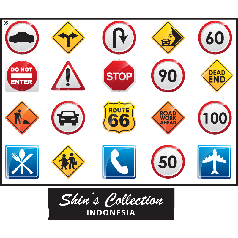 Jual Sticker stiker murah anti air traffic sign rambu-rambu lalu lintas ...