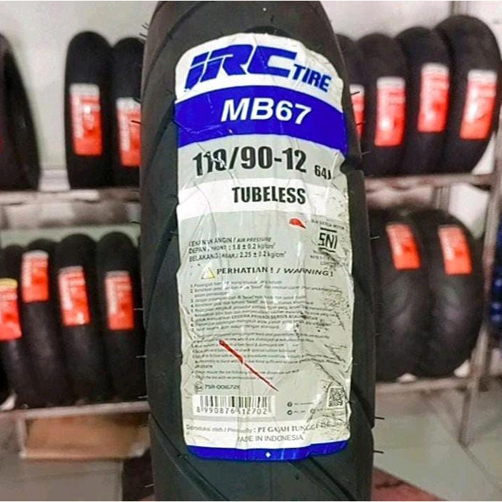 Jual IRC MB67 ukuran 110/90-12 tubeless sangat nyaman untuk dipakai | Shopee Indonesia