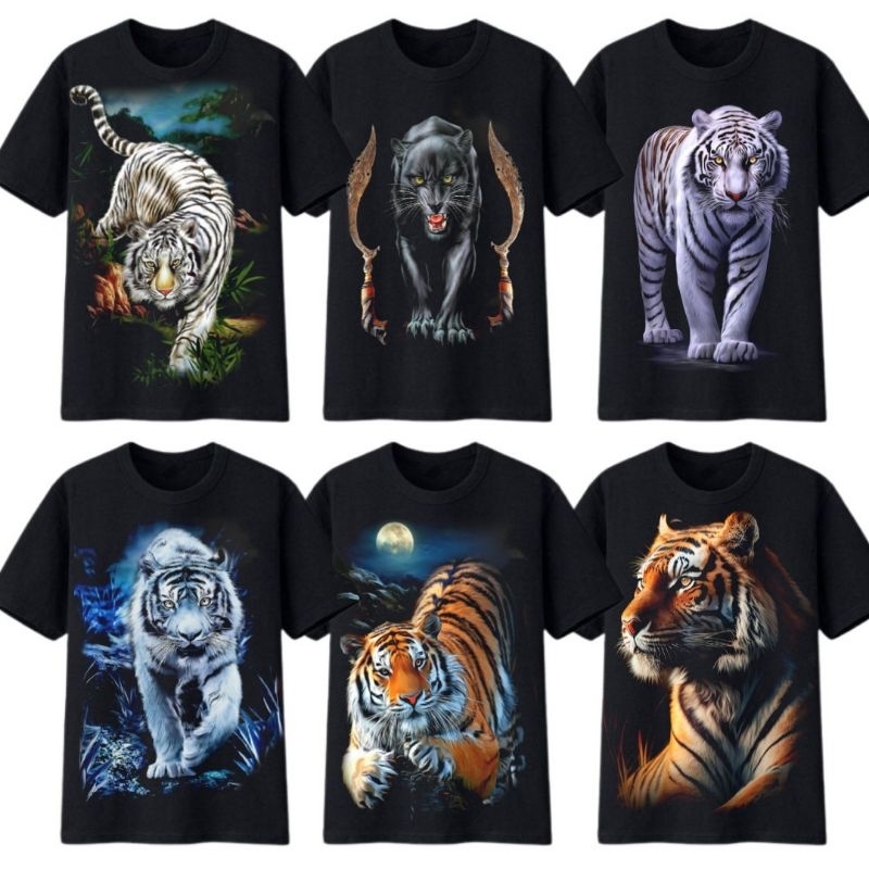 Jual Kaos distro pria motif macan MC FULLPRINT | Shopee Indonesia