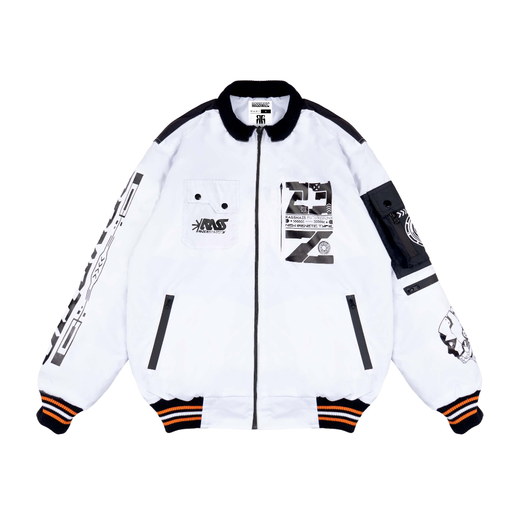 Jual RASSHAZE - Neo Cult Bomber Jacket Space Putih | Shopee Indonesia