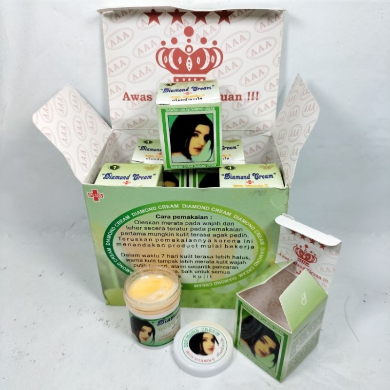 Jual Cream Diamond plus Vit E Tutup Putih/Merah(Lusinan) | Shopee Indonesia