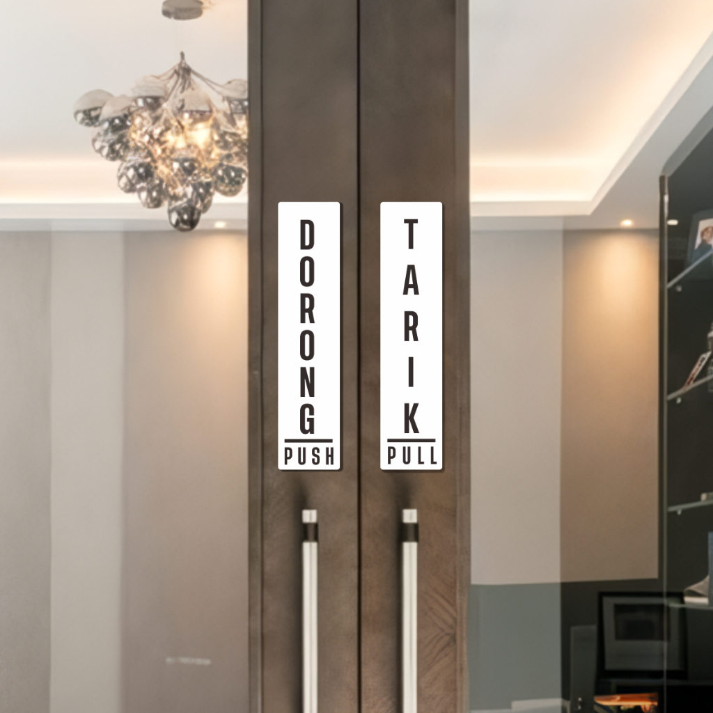 Jual Akrilik Pintu Dorong Tarik - Akrilik Sign Pull/Push - Acrylic ...