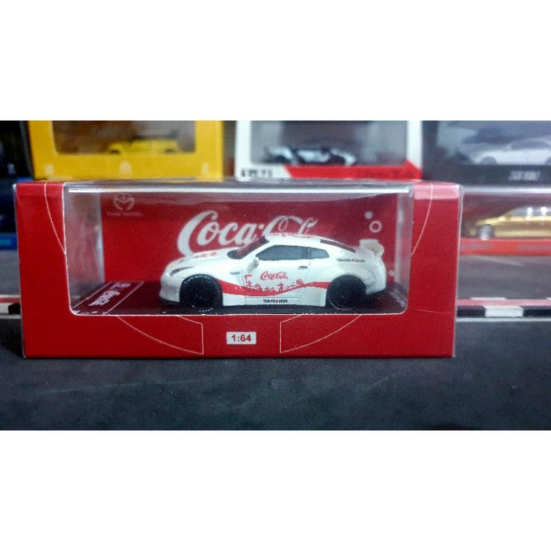 Jual Diecast Time Model Nissan Skyline GTR R35 Coca Cola White Segel ...