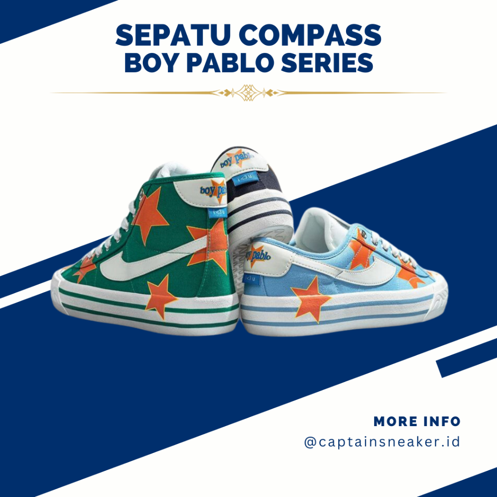 Jual [Ready stock] Compass x boy pablo black/green/baby blue 100% ...