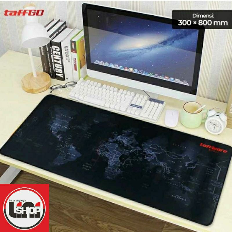 Jual Mouse Pad Peta Gaming jumbo 40 x 80 cm - kain karet anti slip ...