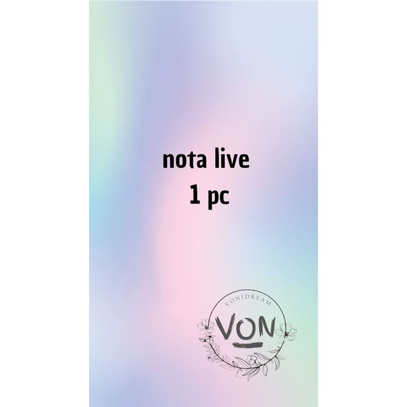 Jual nota live 1 pc | Shopee Indonesia