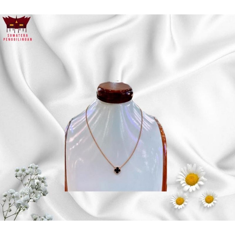 Jual KALUNG emas Van clep stelan kadar 8k -KL09 | Shopee Indonesia