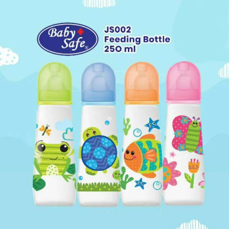 Jual BabySafe Embossed Lid Bottle JS002 250 ml /Babysafe botol susu ...