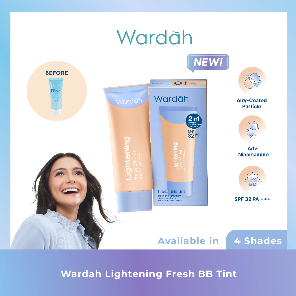 Jual NEW PACKAGING WARDAH LIGHTENING FRESH BB TINT SPF 32 PA+++ | NETTO 30 ML | Shopee Indonesia