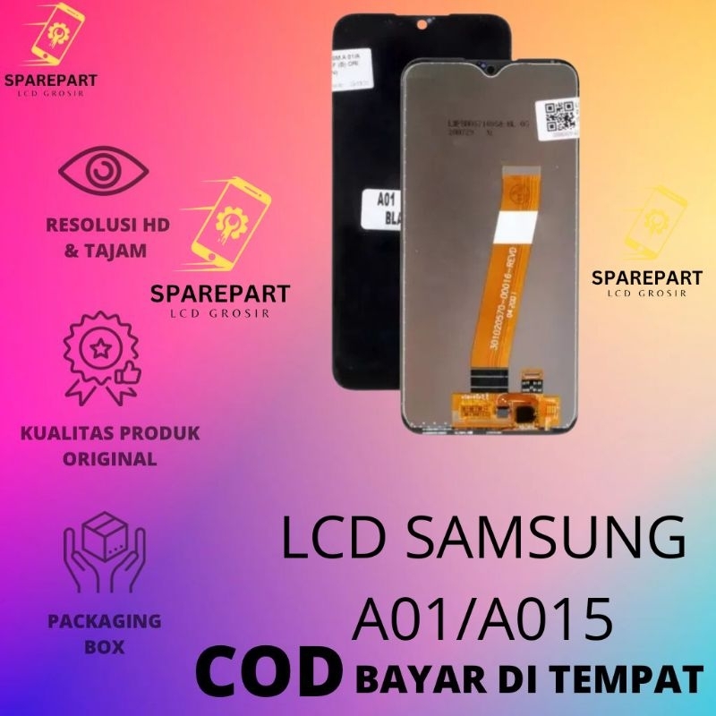Jual LCD FULLSET SAMSUNG A01 2020/A015/A015F ORIGINAL COMPLETE ...