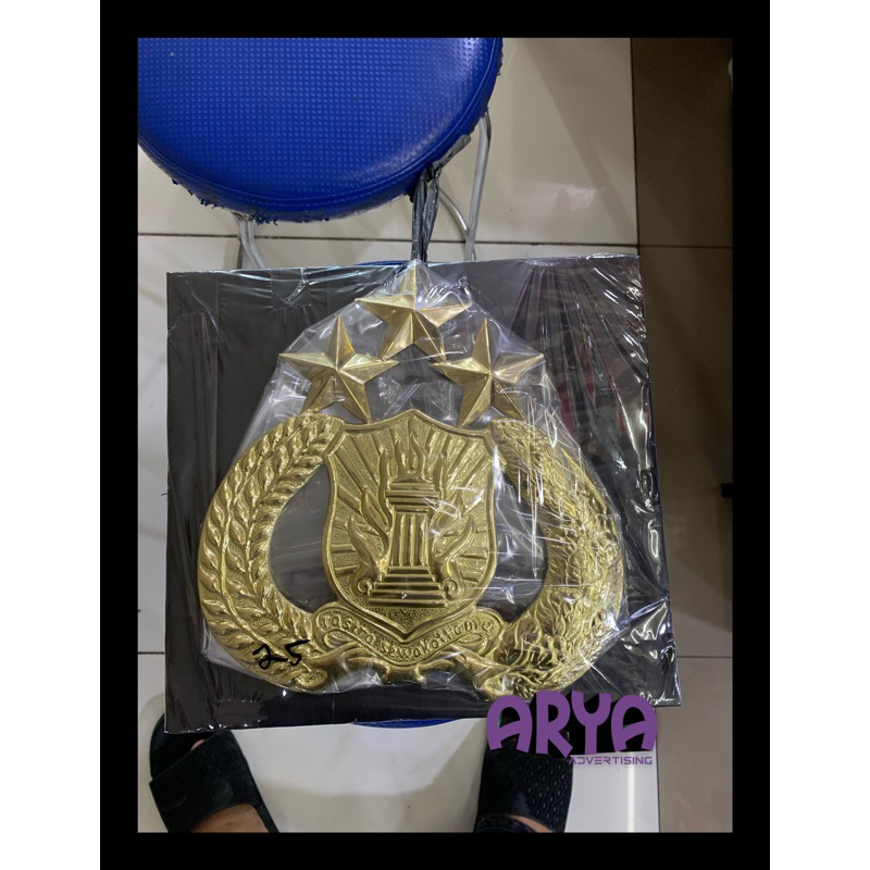 Jual Plat kuningan logo TRI BRATA/POLISI ukuran 25cm | Shopee Indonesia