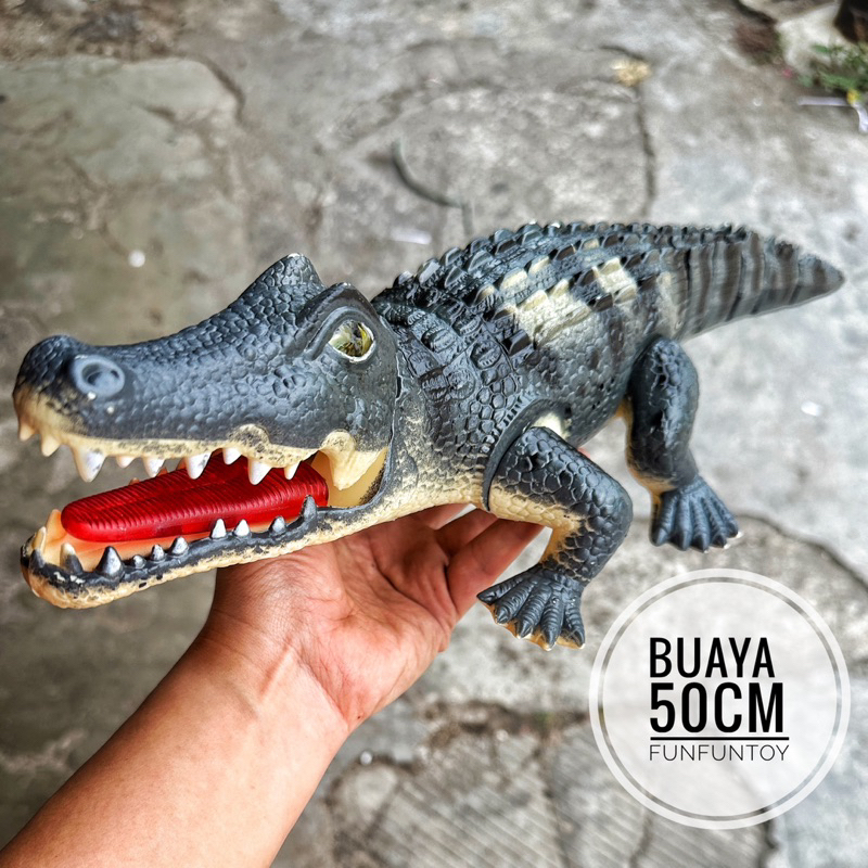 Jual Mainan Buaya Baterai - 3D Animal World Crocodile | Shopee Indonesia