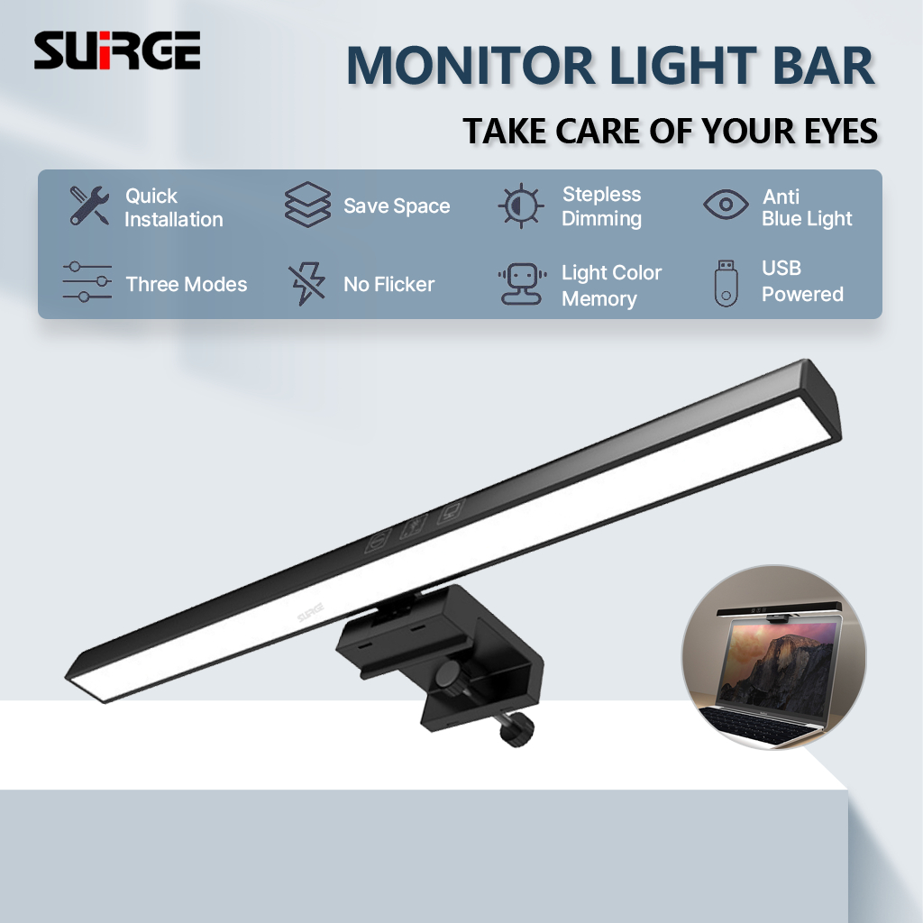 Jual SUIRGE Monitor Light Bar Laptop Adjustable Reading Light Computer ...