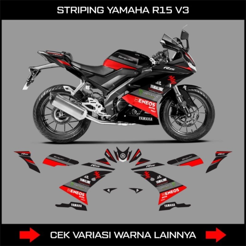 Jual Decal Striping Yamaha R15 V3 / Stiker Variasi Motor R15 V3 ...