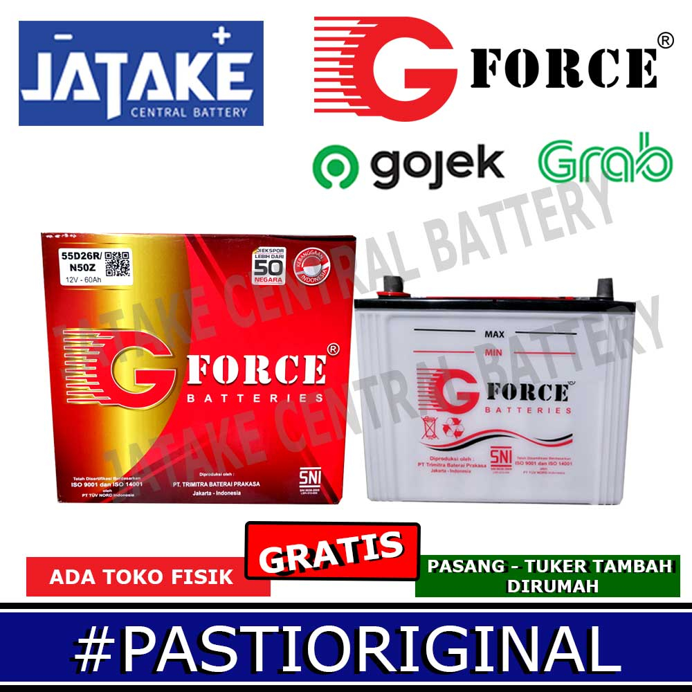 Jual Aki basah N50Z / 55D26R GFORCE Mobil Hino Mitsubishi Colt Diesel ...