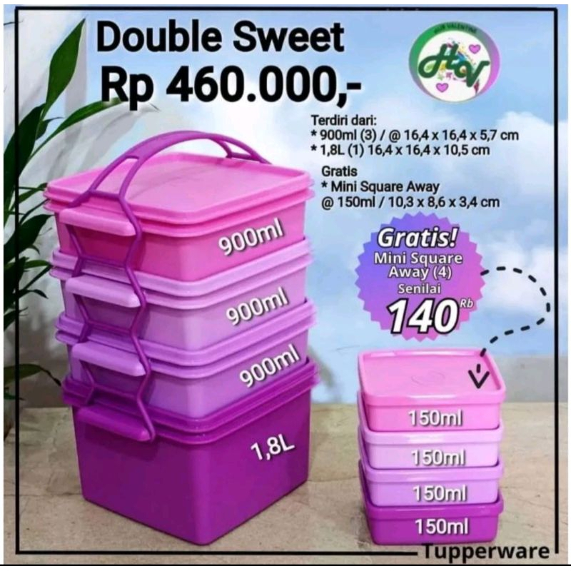 Jual RANTANG DOUBLE SWEET TUPPERWARE / RANTANG UNIK DAN LUCU BY ...