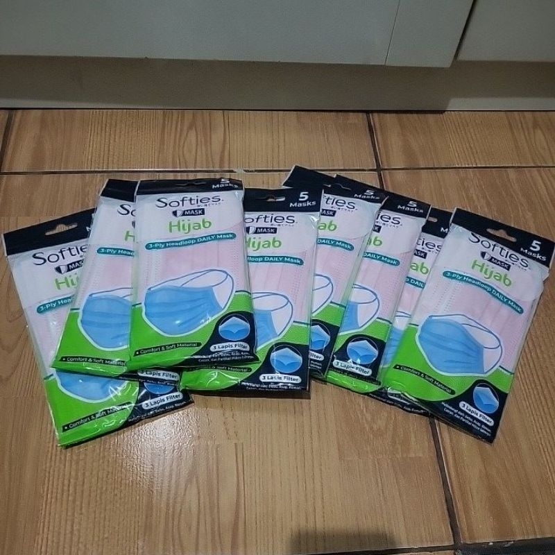 Jual Softies Daily Mask Hijab (5s) - Pink | Shopee Indonesia