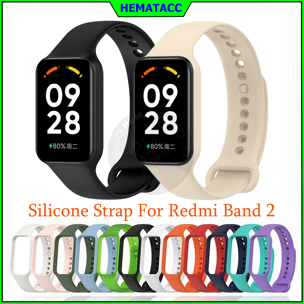 Jual Strap Redmi Band 2 Polos Tali Jam Xiaomi Redmi Smart Band 2 Silicone Hematacc | Shopee ...