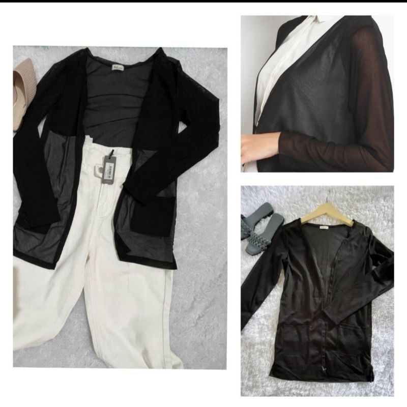 Jual cardigan transparant tille / outer transparant style korean ...