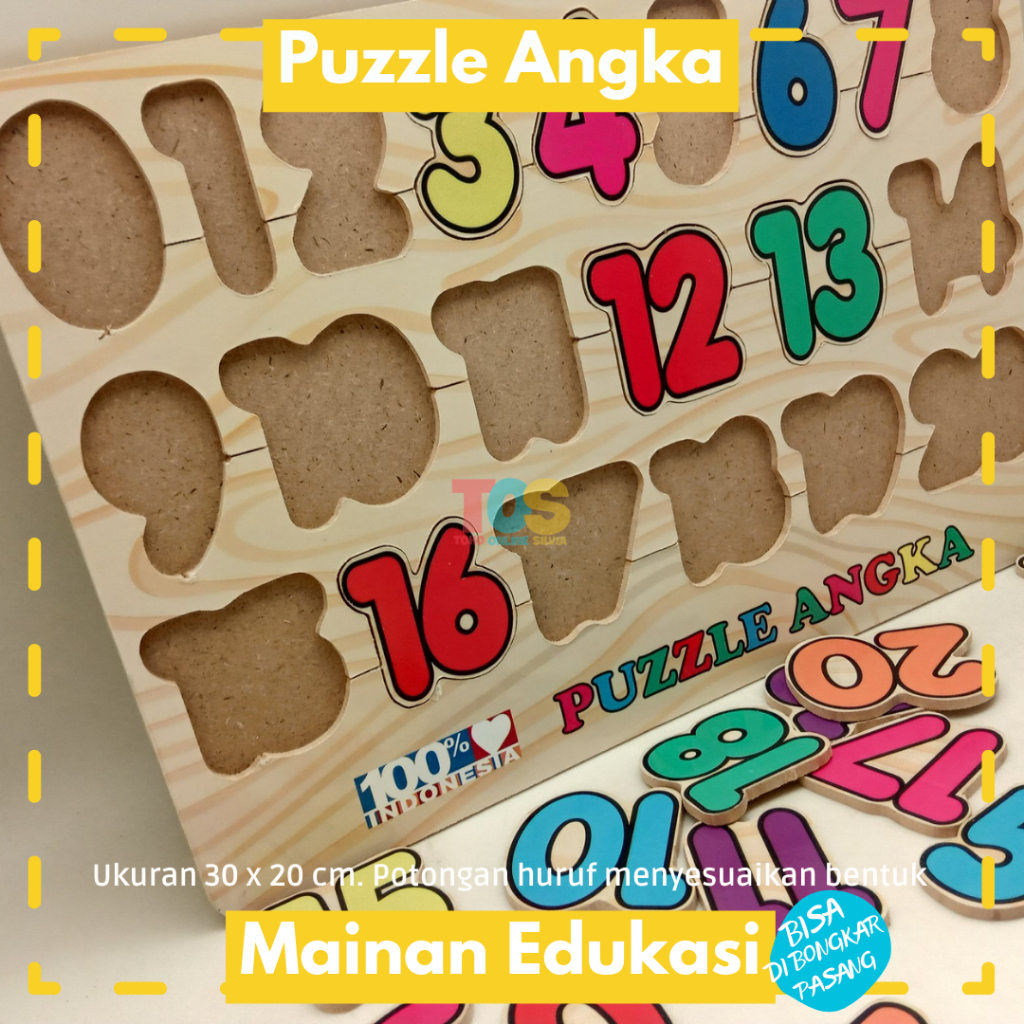Jual Puzzle Angka Mainan Edukasi Anak Kayu Huruf Abjad ABC 123 Hijaiyah ...