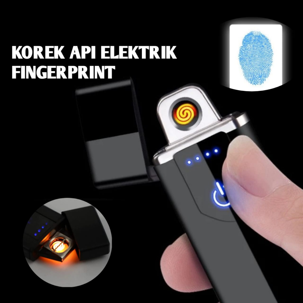 Jual Korek Api Elektrik Fingerprint Touch LED Sensor Sentuh ...