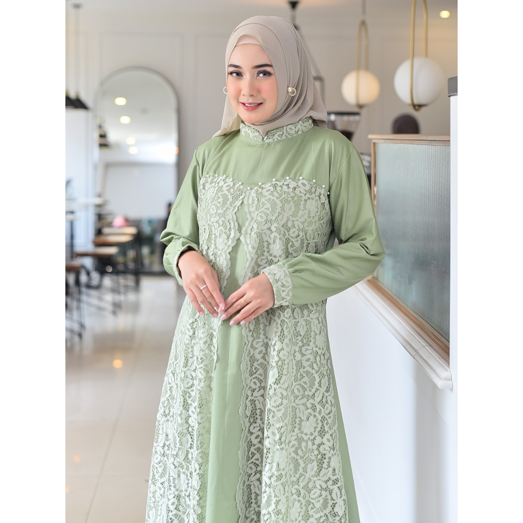 Jual Gamis JUMBO Brukat SABRINA Maxi Dress Bahan Toyobo Original Gamis ...