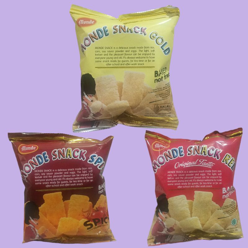 Jual Monde Snack 27gr Series / Monde Snack Gold, Spicy dan Red 27gr ...