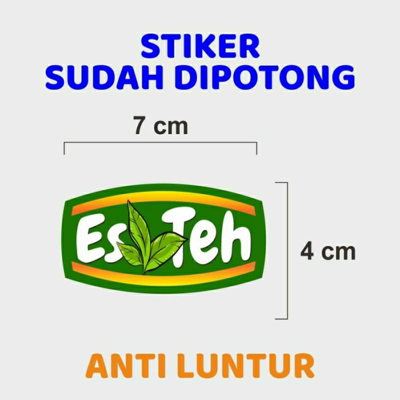 Jual stiker label minuman es teh | Shopee Indonesia