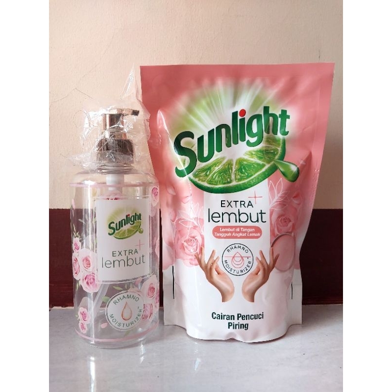 Jual SUNLIGHT EXTRA LEMBUT 650ML FREE BOTOL PUMP | Shopee Indonesia