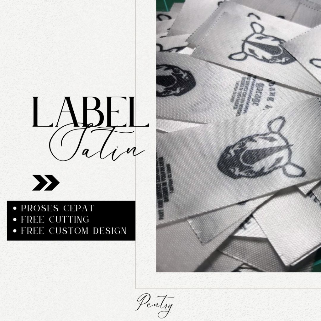 Jual LABEL KAOS Label Satin Label Hijab label tas label BAJU Custom ...