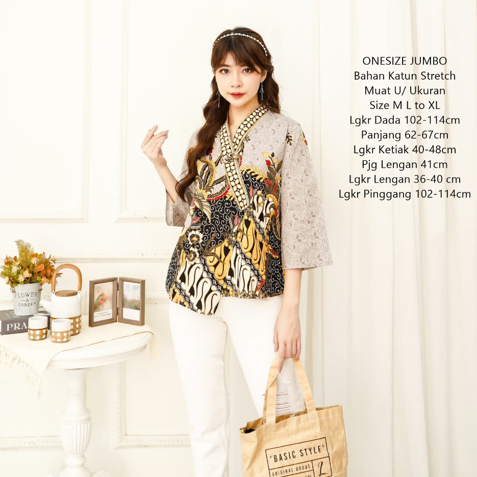 Jual Atasan blouse batik cewek Baju blouse kerja wanita kantor model ...