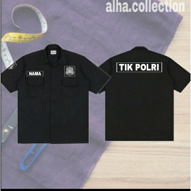 Jual Kemeja Tik Polri Full Bordir | Tik Polri Tangan Pendek | Shopee ...