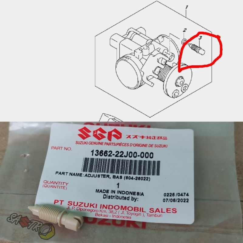 Jual adjuster bas setelan stelan langsam throttle body karburator ...
