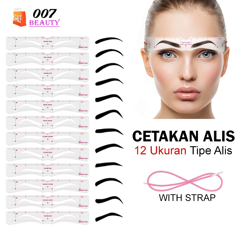 Jual ( BISA COD ) Cetakan Alis Tali Paket Lengkap 12pcs Model Alis ...