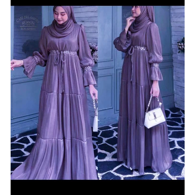 Jual SR New Mahira Dress Wanita Matt Shimer Gamis Terbaru 2023 Baju ...