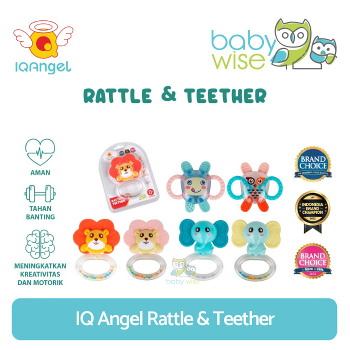 Jual IQ Angel Rattle & Teether - Mainan Gigitan Anak Bayi | Shopee ...