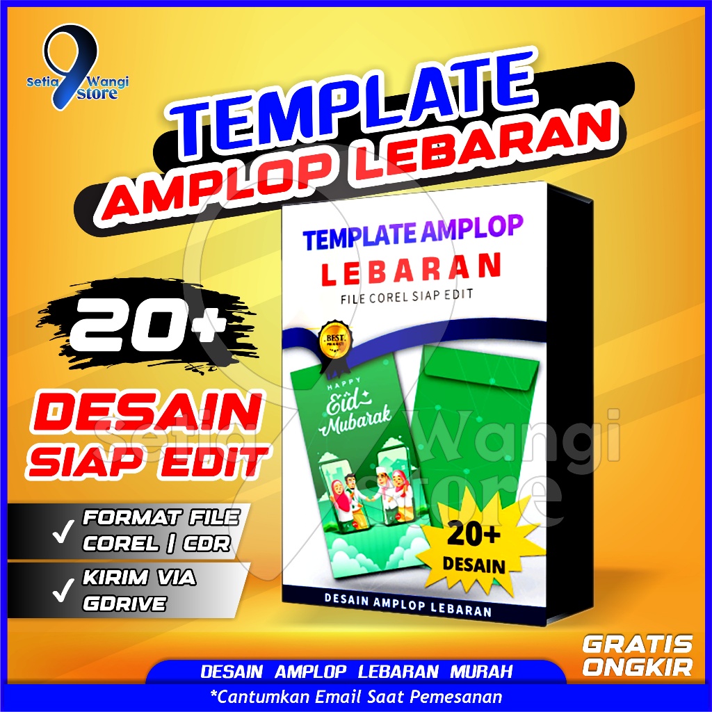 Jual Template Amplop Hari Raya Idul Fitri | Desain Amplop Lebaran File ...