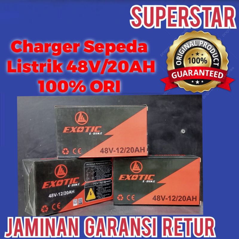 Jual BATTERY CHARGER 48V12AH/20AH - EXOTIC | Shopee Indonesia