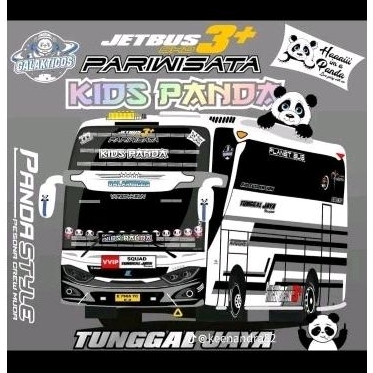 Jual stiker bus telolet Kids panda anti air isi 10pcs | Shopee Indonesia