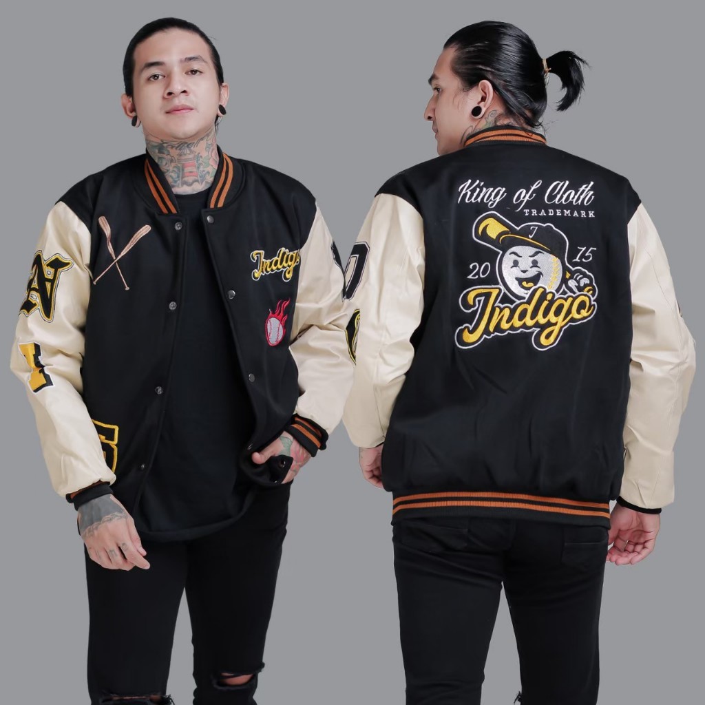 Jual Jaket varsity terbaru Indigo Varsity new apparel material Fleece ...